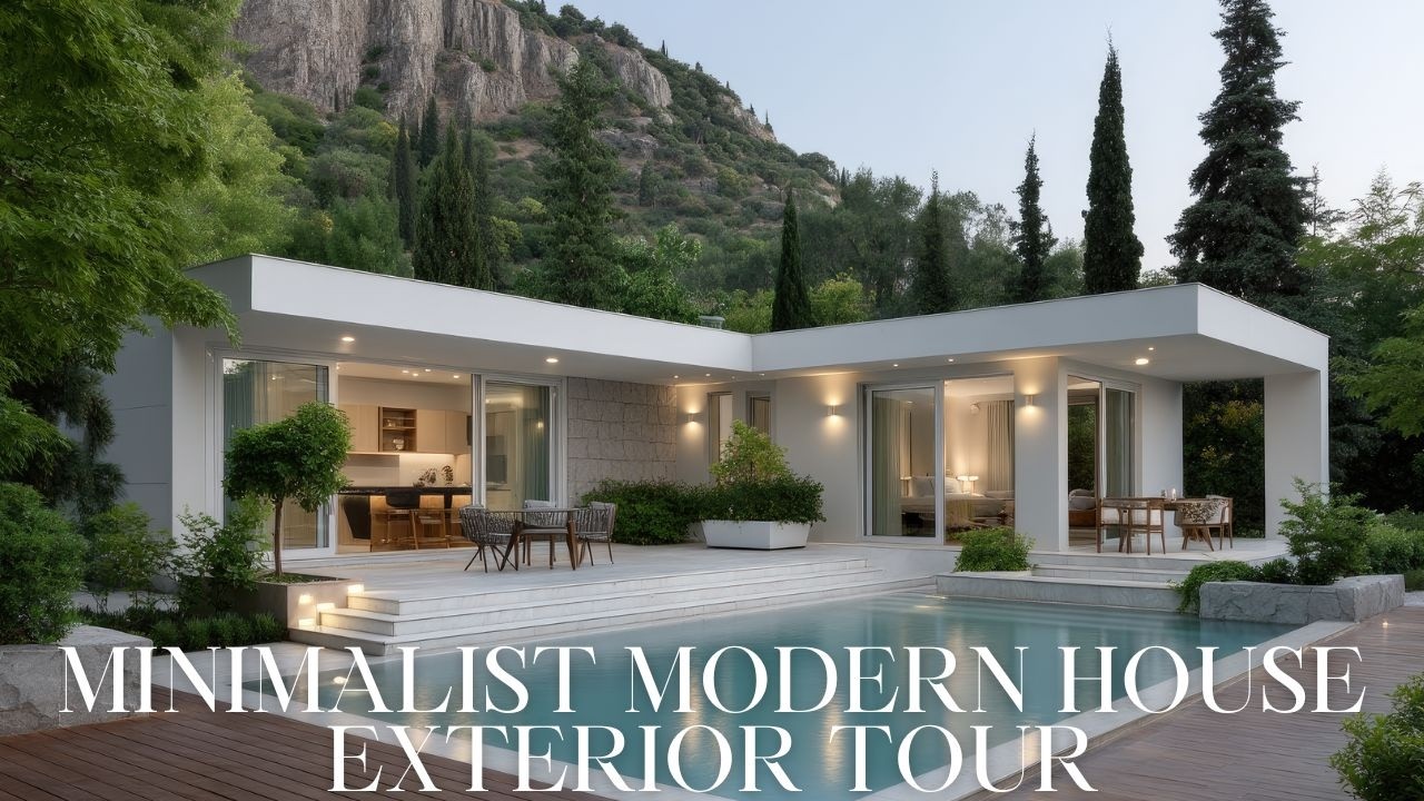 Minimalist Modern House Exterior Tour | Elegant Luxury Small Space ...