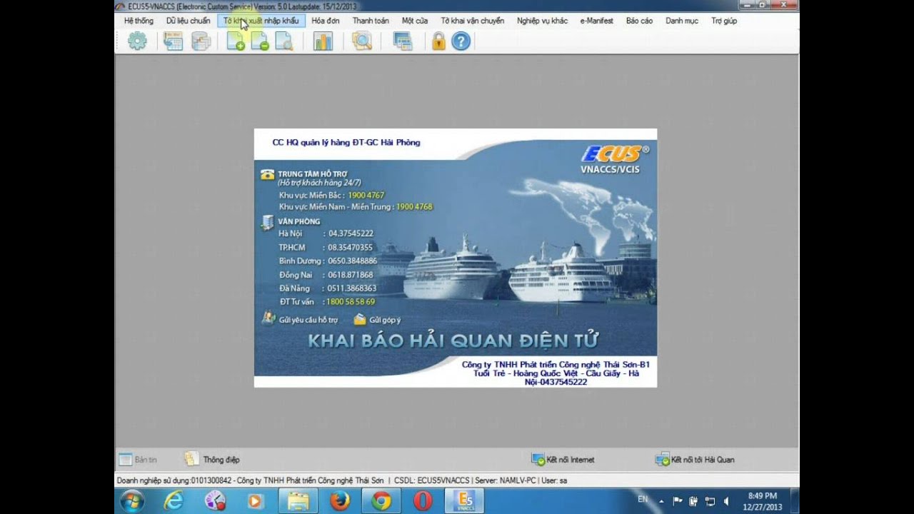 Hướng dẫn cài đăt và sử dụng ECUS VNACCS 5 - kèm theo dữ liệu mẫu ...