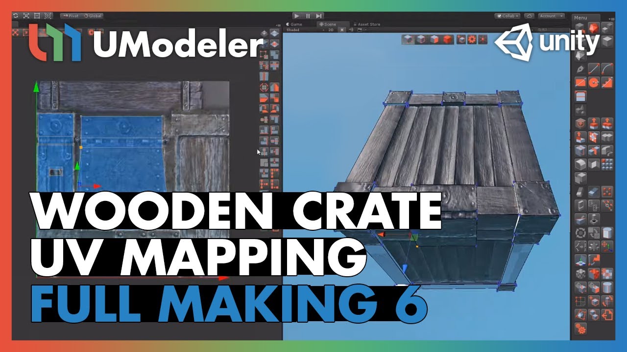 Wooden Crate : UV Mapping 6/8 - UModeler Full Making Video - YouTube