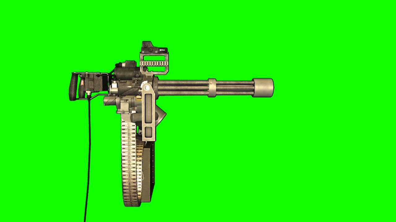 M134D Minigun green screen (1) - YouTube