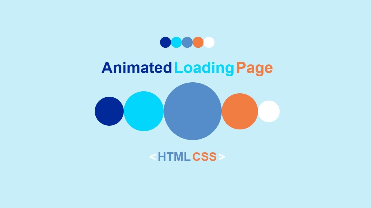 Pure Css Animated Loading Page Codeera Youtube