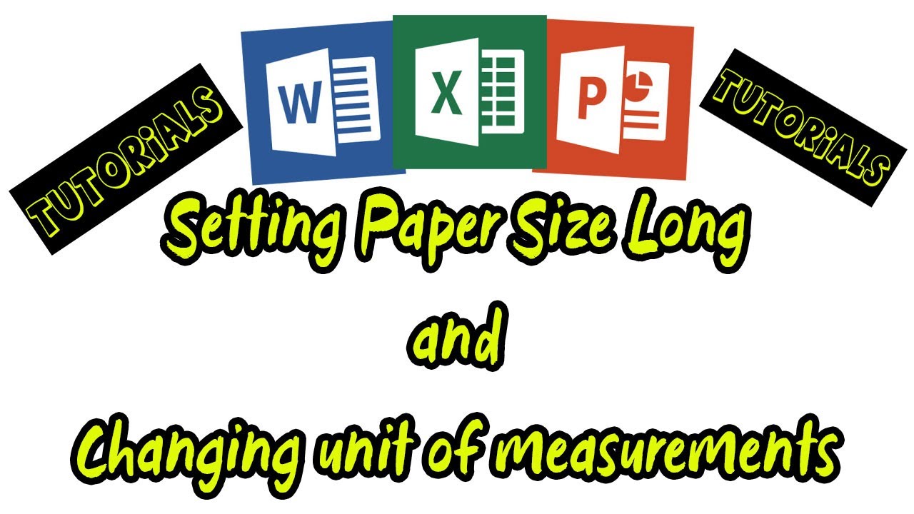 How To Change CM To Inches And Setting Paper Size Long In Microsoft