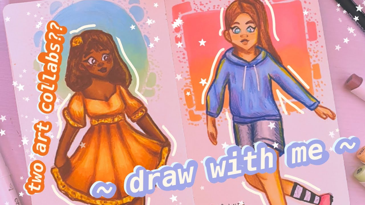 TWO ART COLLABS!? \\ character design with me! 💗 ft. @_ThatBrownGirl ...