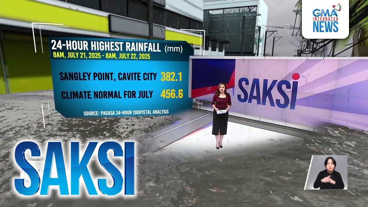 Naibuhos na ulan sa loob ng 24 oras sa Sangley Point sa Cavite City, umabot sa 382.1mm | Saksi ...