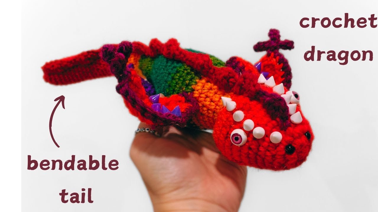 Crochet Dragon Tutorial for Advanced Beginners. Free Written Pattern ...