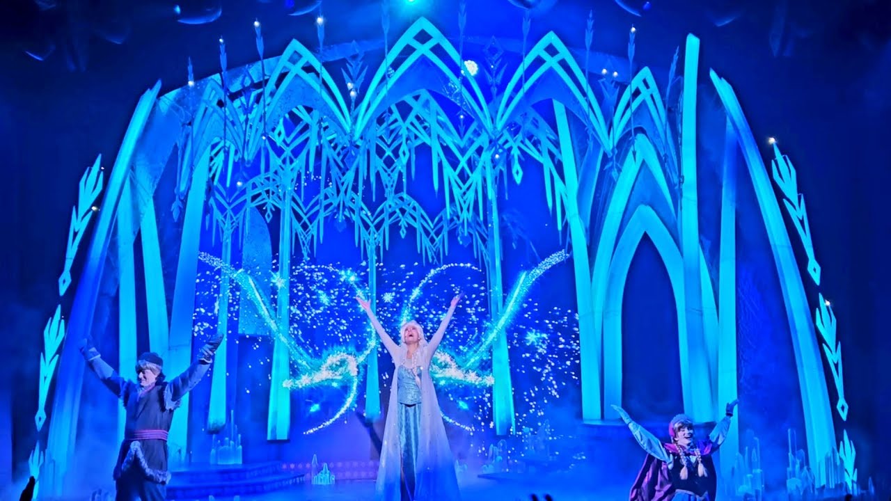 Elsa Anna Kristoff Olaf and Sven Frozen musical show theatre at ...