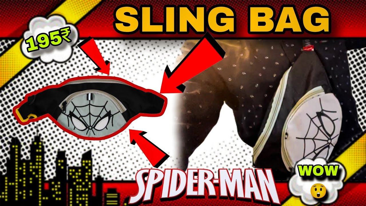 Spider-Man Sling Bag Review 😍!Affordable?size?Quality?price?/#Slingbag ...