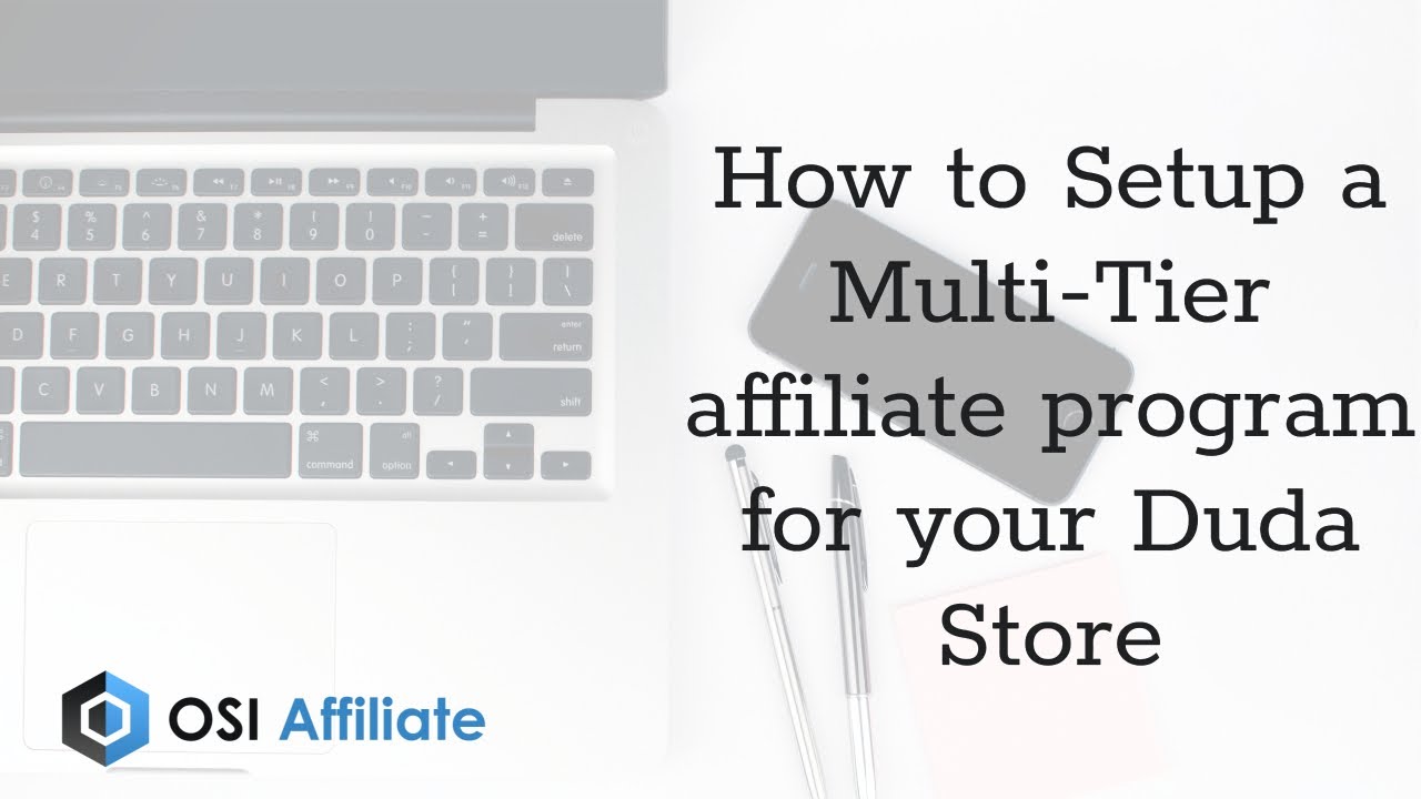 How to Setup a Multi-Tier affiliate program for your Duda Store - YouTube