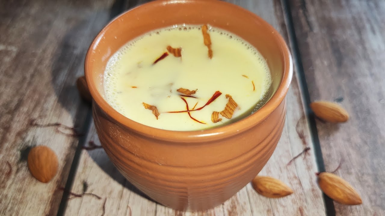 Badam Milk Recipe | Almond Milk | How To make Badam milk | Badam palu ...