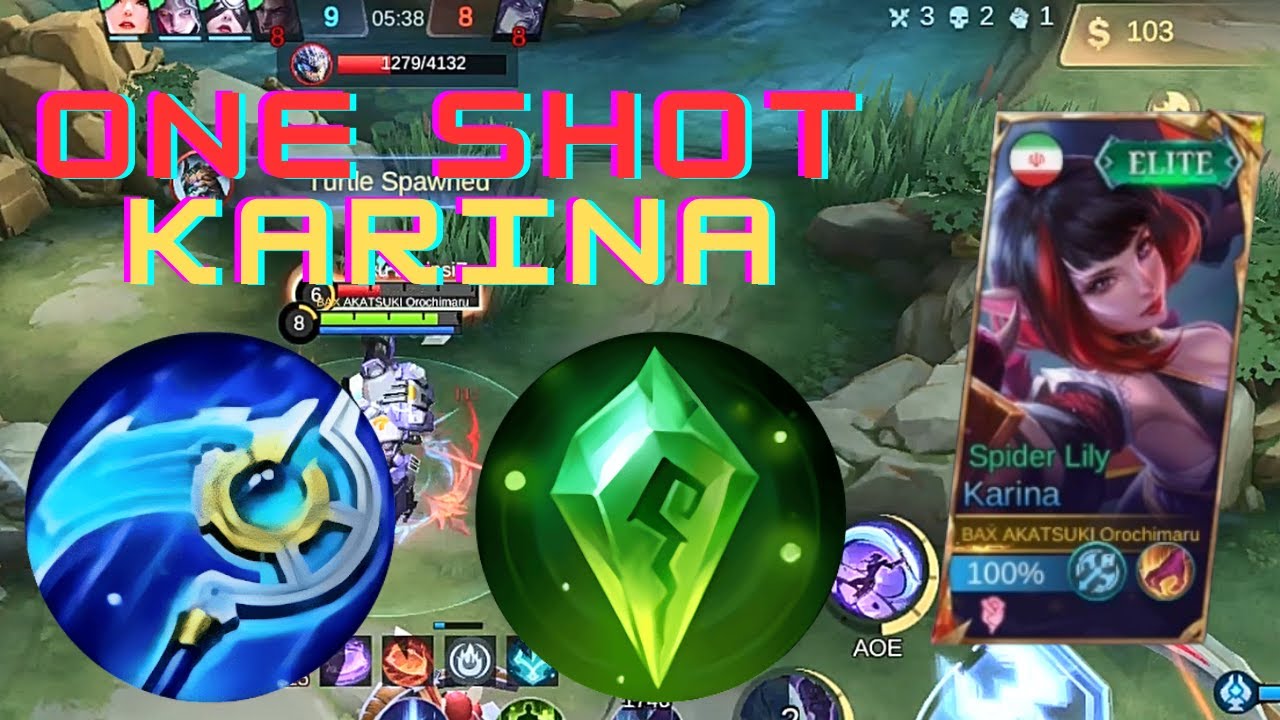 KARINA EARLY GAME ONE SHOT BUILD!!!!////MOBILE LEGENDS GAMEPLAY/MLBB ...