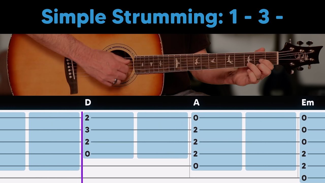 Beginner Guitar Strumming Lesson: 1 - 3 - Pattern 🎸 - YouTube