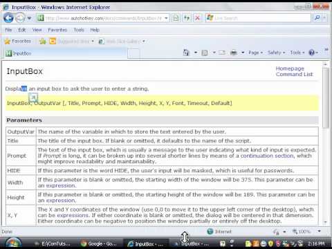 AutoHotkey: COM with Internet Explorer Tutorial. Part 2 - YouTube