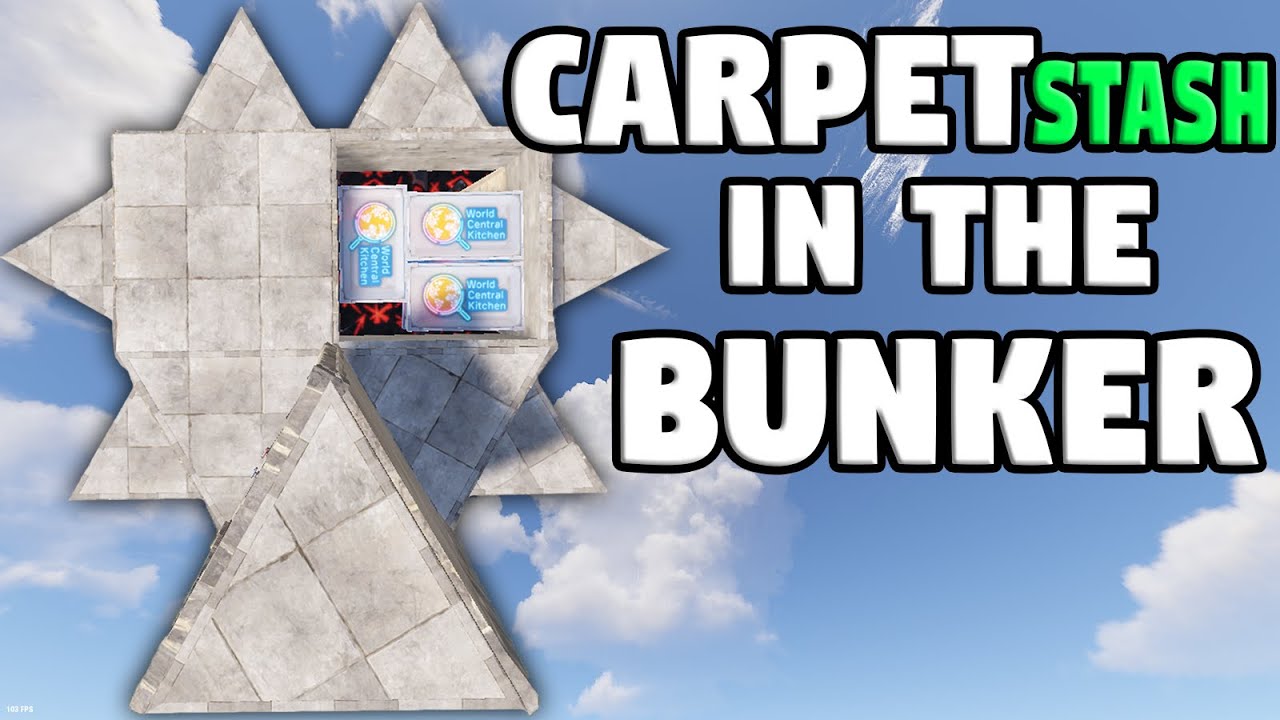 RUST - "CARPET STASH" Compact Rust BUNKER Base Design - YouTube