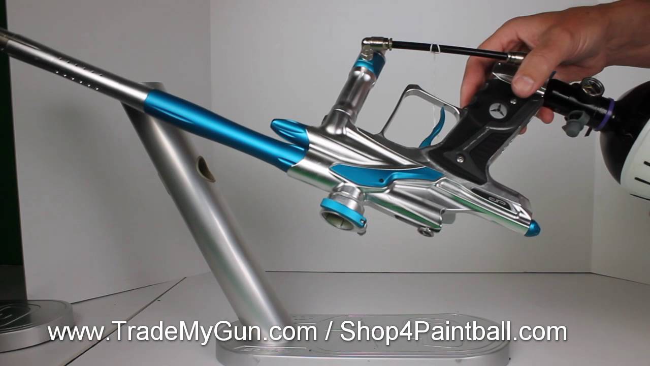 DP Fusion FX Paintball Gun Silver Teal - YouTube