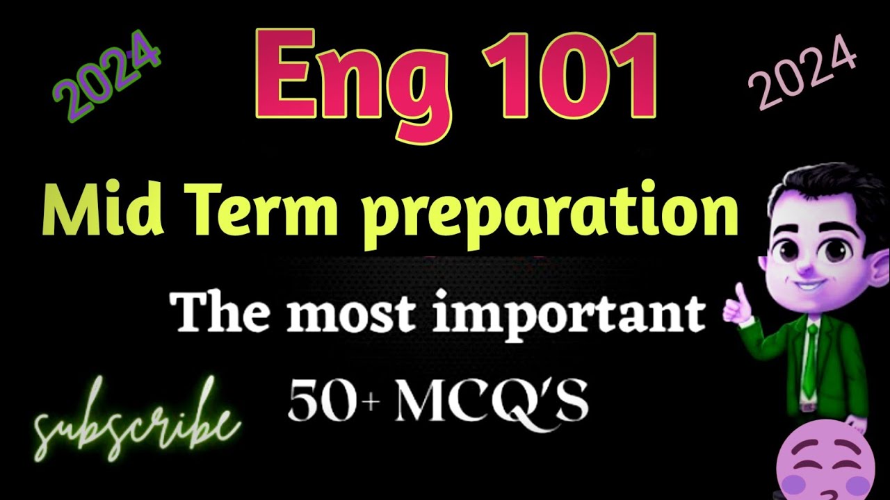 Eng101 Mid term Preparation 2024|Eng101 Midterm 2024|Eng101 Mid term past papers + MCQS 2024 ...