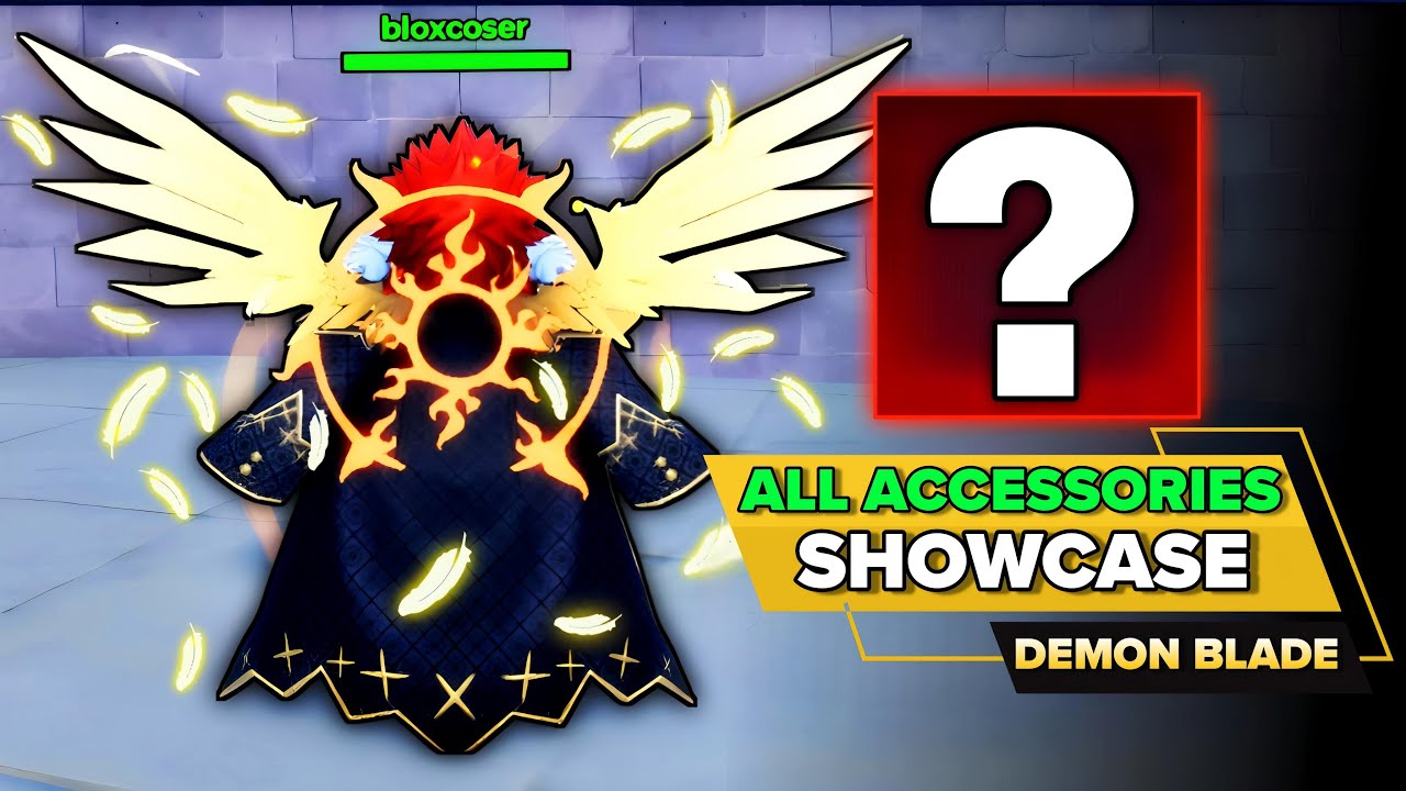 ALL ACCESSORIES SHOWCASE in Demon Blade Roblox - YouTube