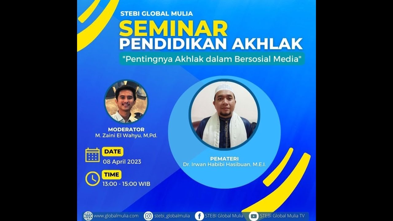 Seminar Pendidikan Akhlak (Pentingnya Akhlak dalam Bersosial Media ...