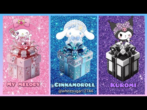 Kawaii Surprise! 🎁 Sanrio Gift Box Challenge: Cinnamoroll🌀 vs My Melody💕 vs Kuromi😈!!