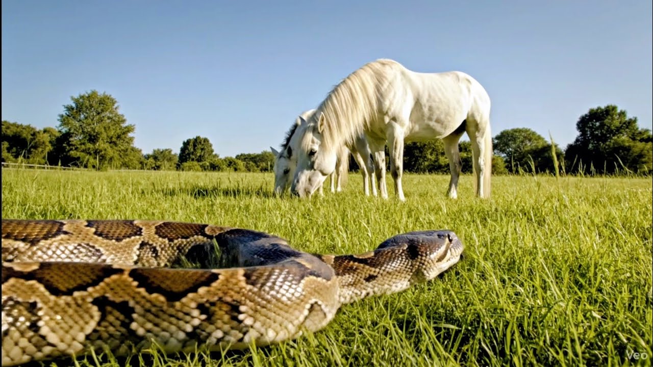 A Python Bites the Horse 🐴 But a heron rescue the Horse 🕊️ # ...