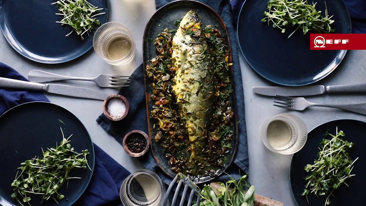 NEFF Recipe | Baked Sea Bass - YouTube