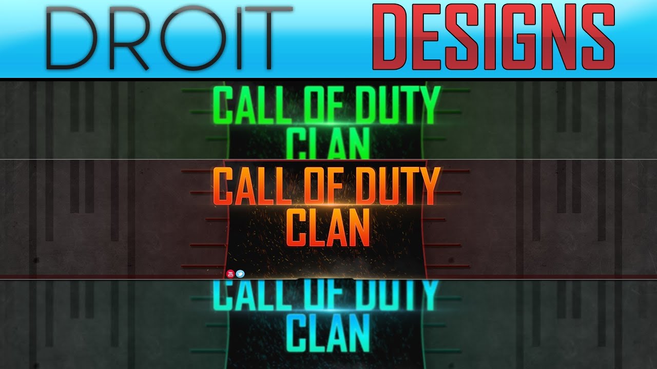 FREE CALL OF DUTY CLAN BANNER TEMPLATE! (PSD) - YouTube