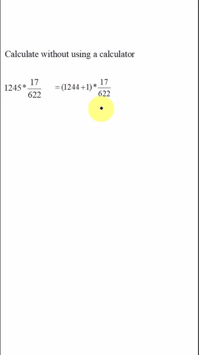 0097 CALCULATE WITHOUT A CALCULATOR #maths #equation #algebra #exam # ...