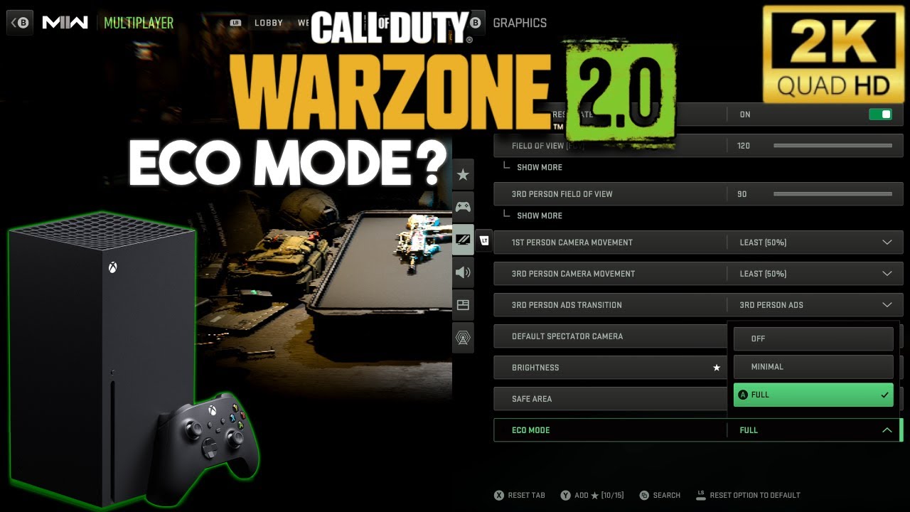 MW2 & Warzone NEW ECO MODE Graphics Test on Xbox Series X | Season 5 ...