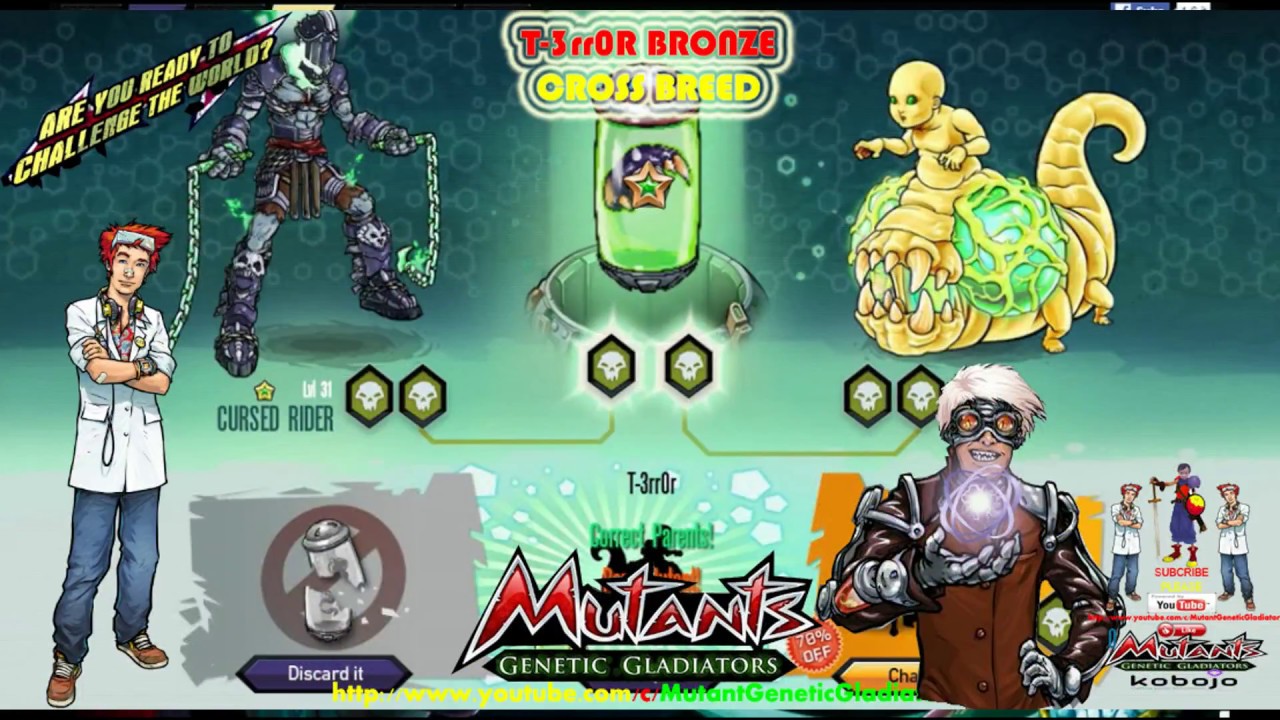 Mutant Genetic Gladiator : T3rr0r Bronze Cross Breed - YouTube