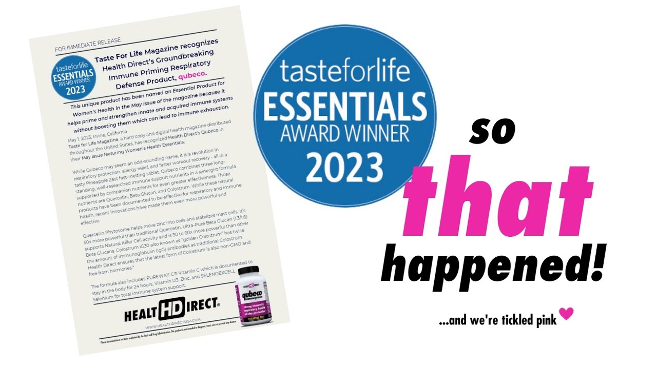 Qubeco Recognized by Taste for Life Magazine - YouTube