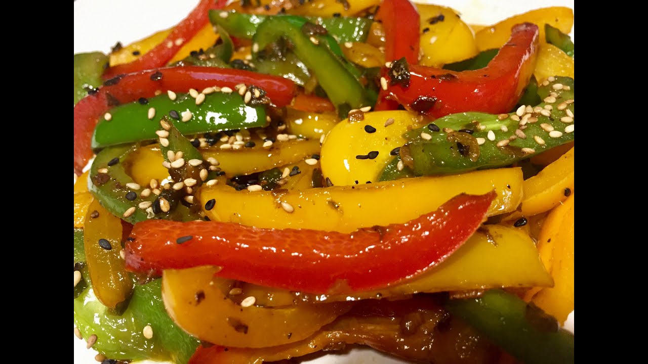 Stir fry with bell peppers - YouTube