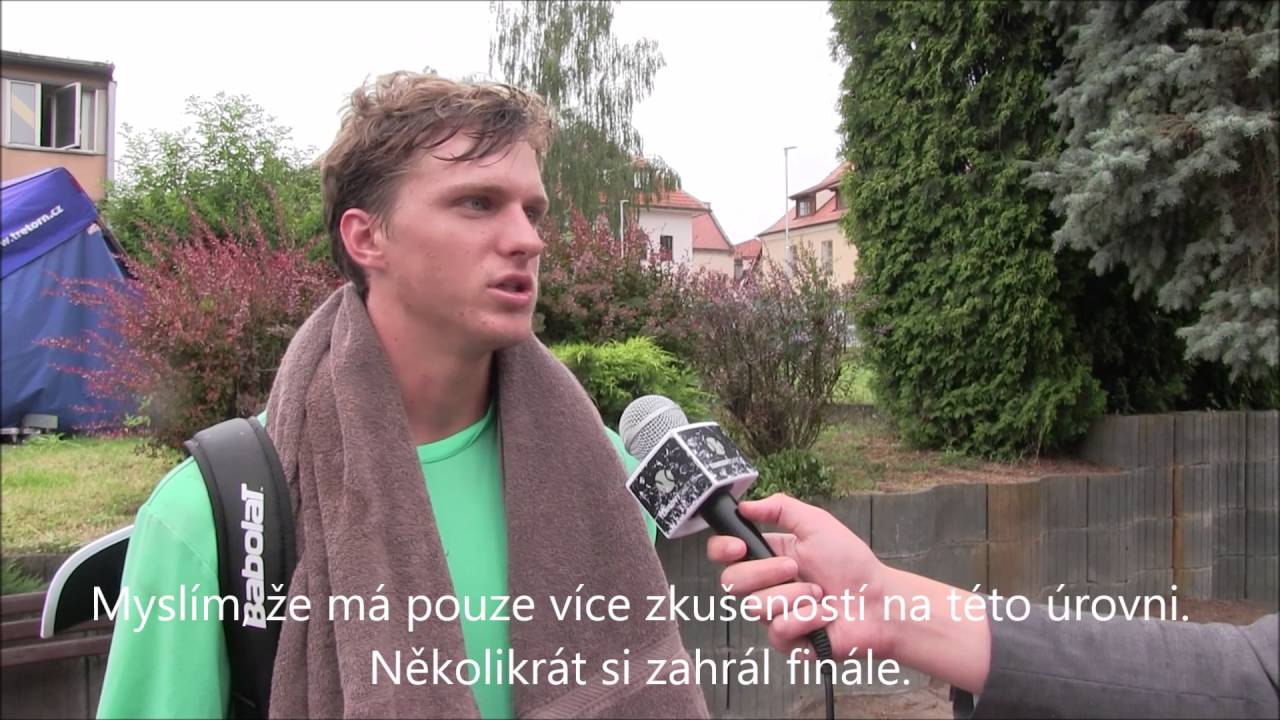 Brian Černoch po prohře v první kole na turnaji Futures v Pardubicích ...