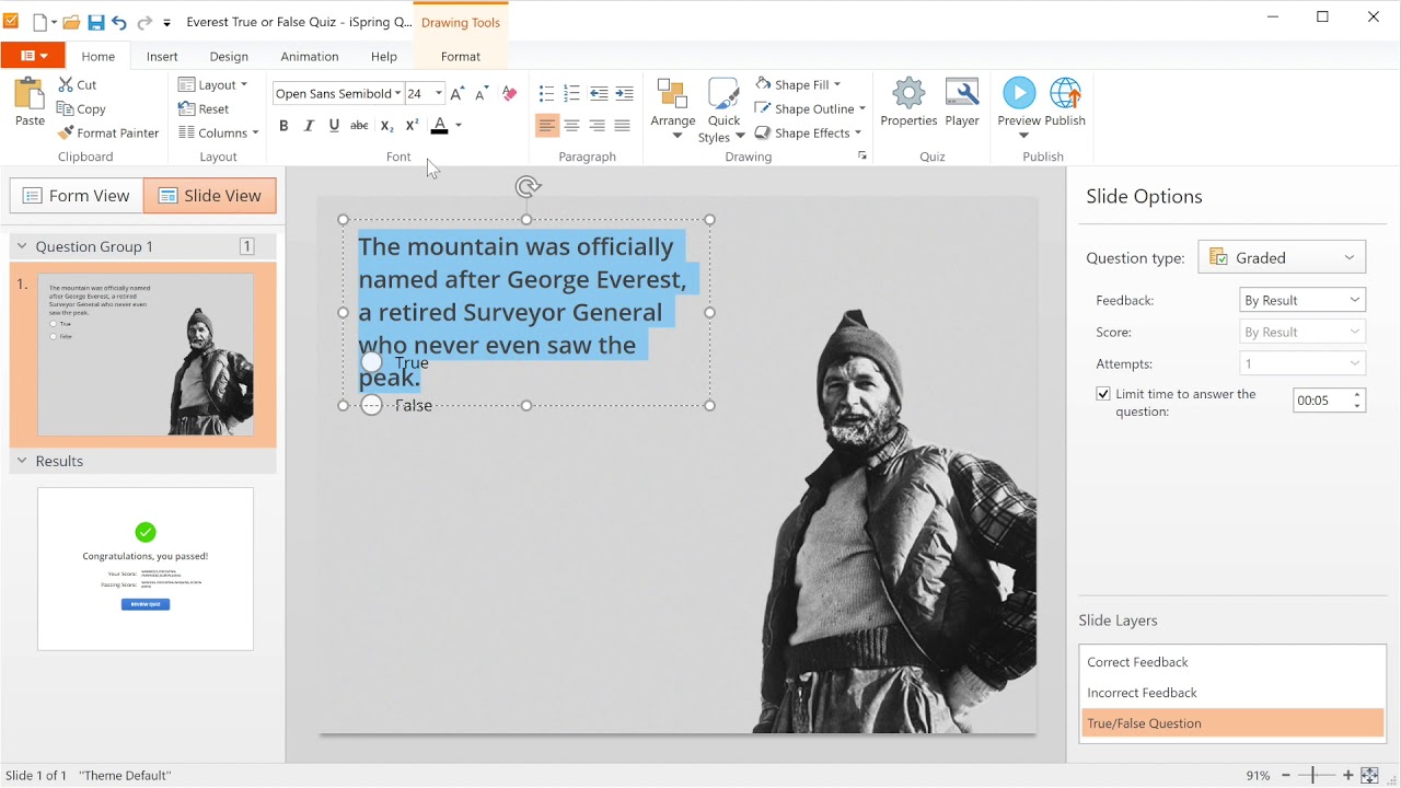 How to Create a True False Quiz - YouTube
