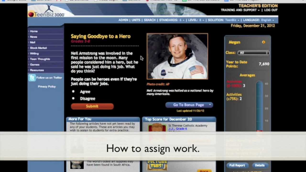 Assigning and grading work with Achieve 3000. - YouTube