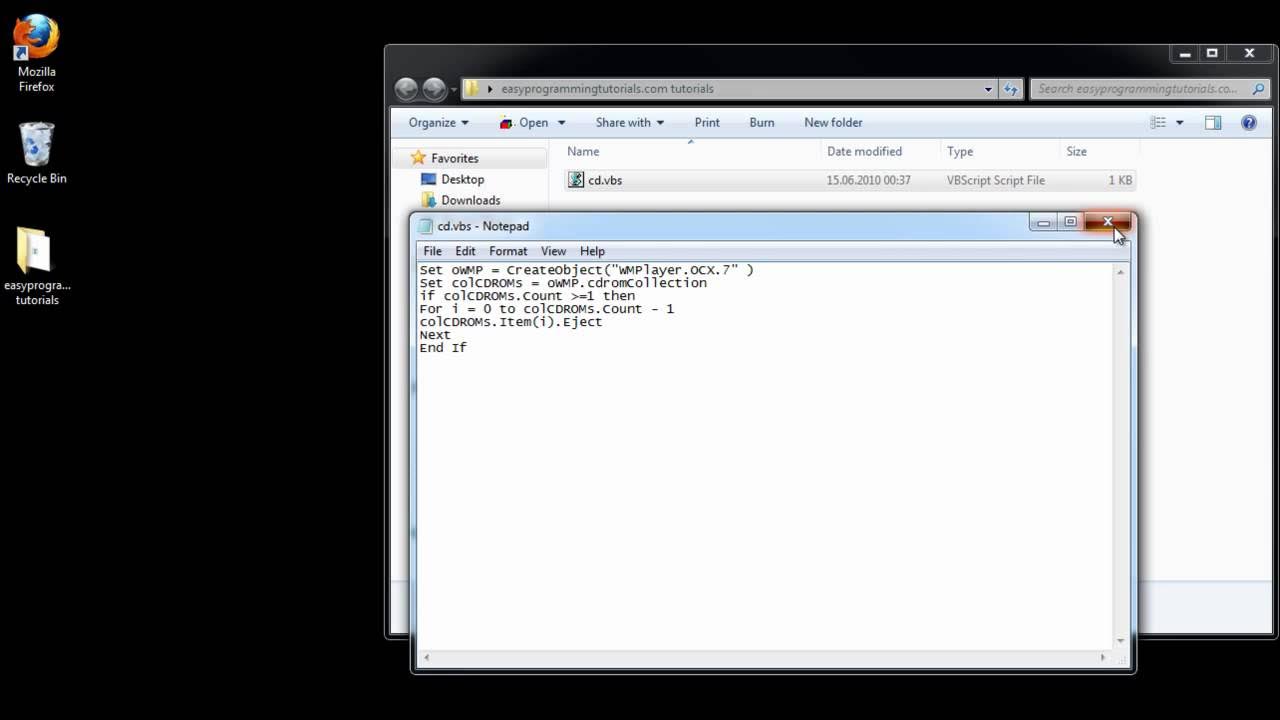 VBS Tutorial part 2 - YouTube