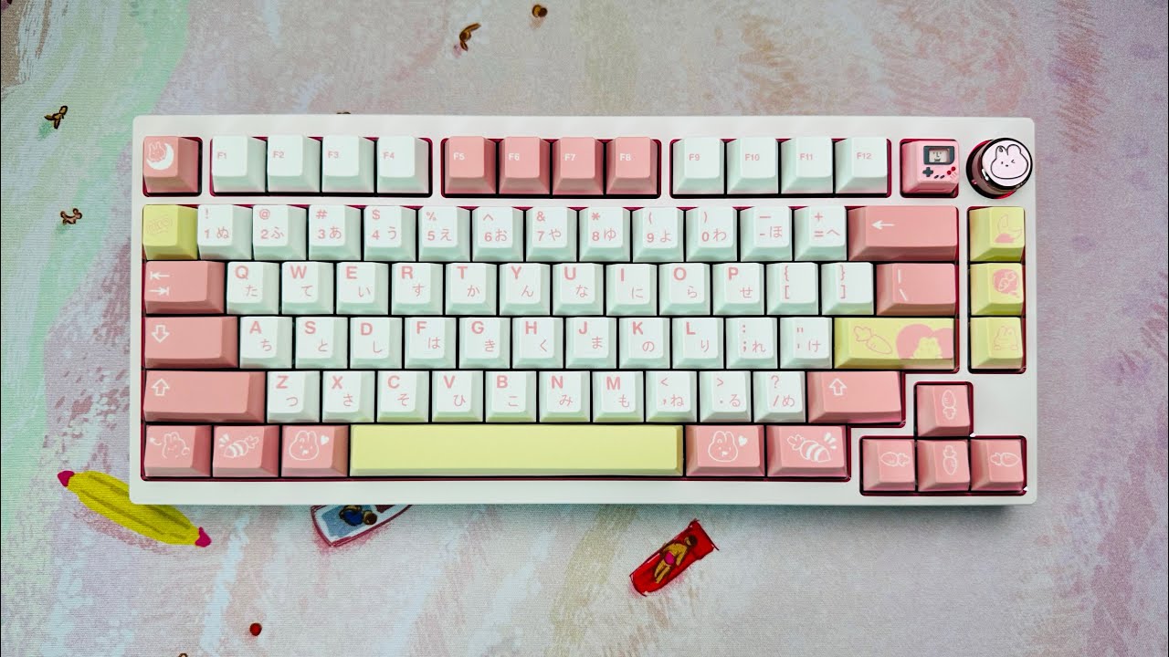 QK75 Nice Dream Edition Bsun RAW typing (뀨토끼 타건) - YouTube