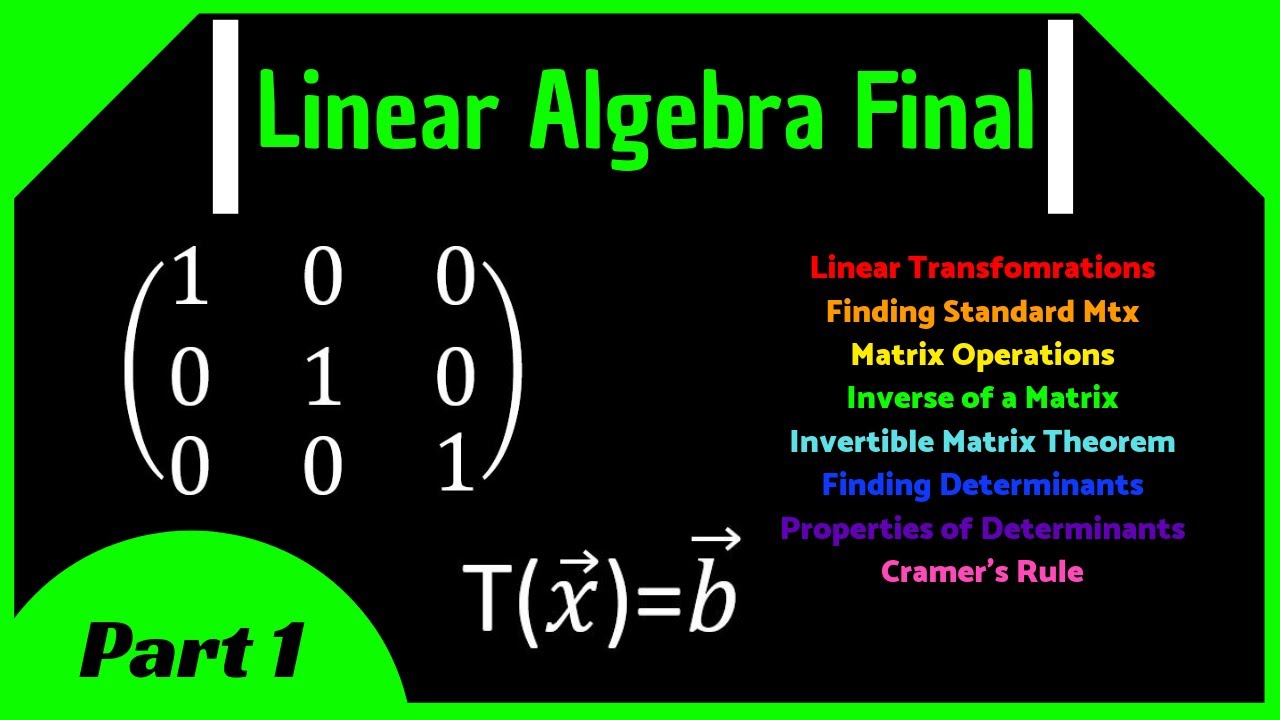 Linear Algebra Final Review Part 1 Transformations Matrix Inverse linear-algebra-final-review-part-1-transformations-matrix-inverse