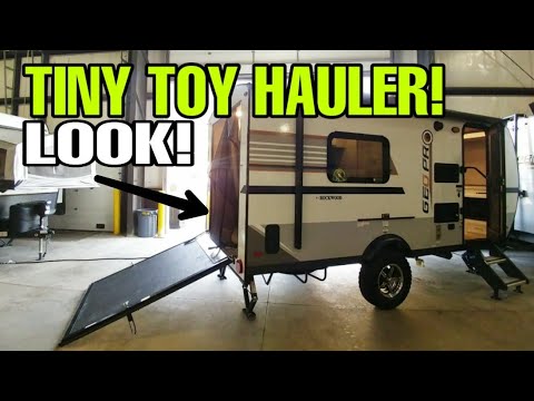 Smallest 18ft TOY HAULER Travel Trailer RV! MUST SEE!