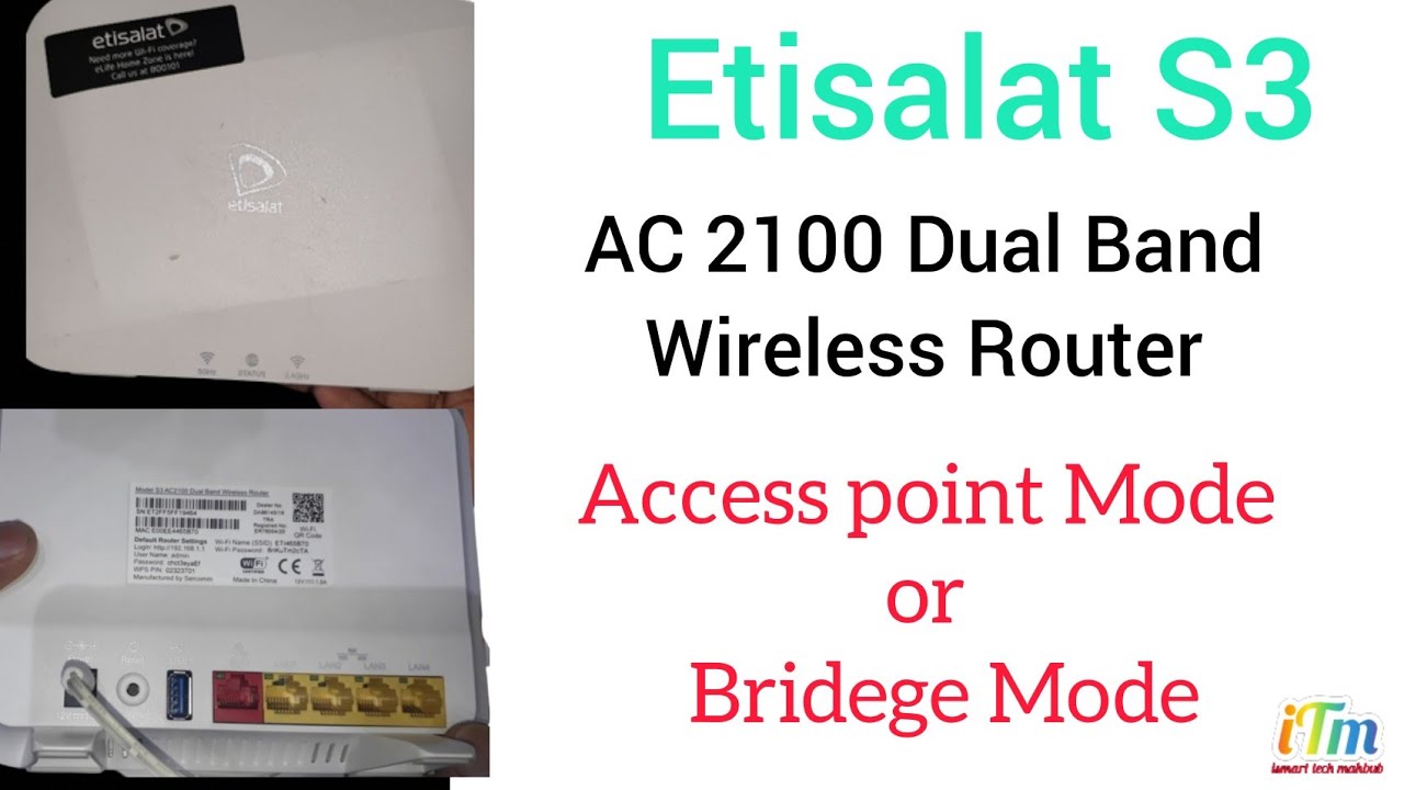 S3 AC 2100 Dual Band Wireless Router acces point Mode or bridge mode # ...