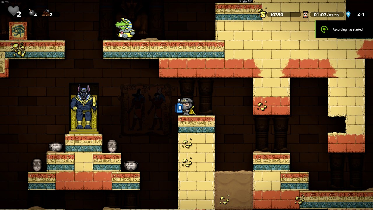 Spelunky 2 - Anubis telefragged - YouTube
