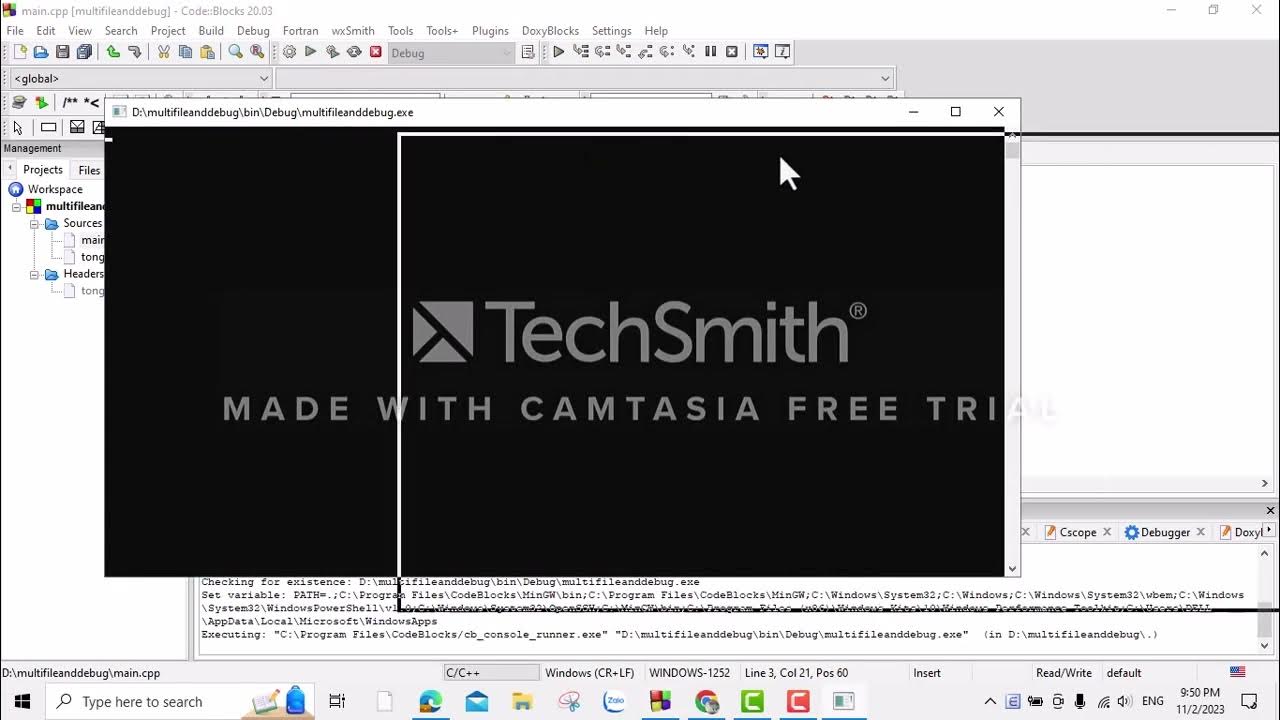 Multi Source File And Debug C With Codeblock Youtube