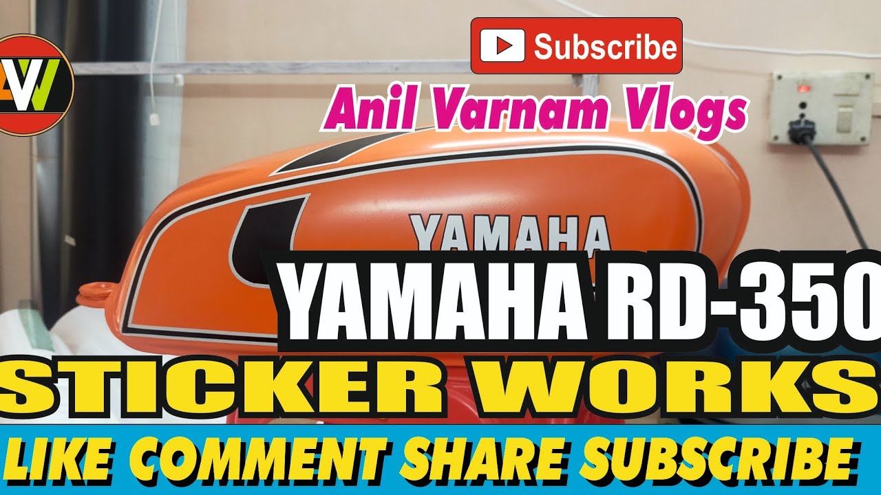 Yamaha RD-350 Sticker Works | Yamaha Modification & Graphics | Varnam ...