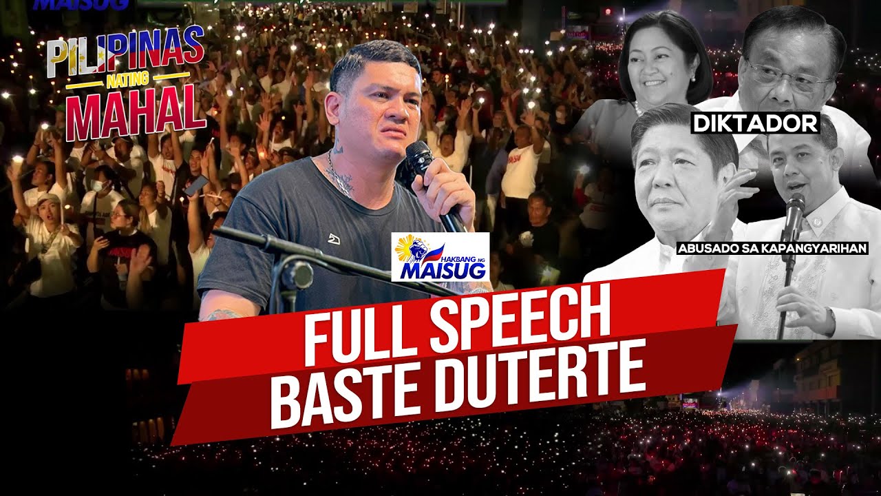 FULL SPEECH: Davao City Mayor Baste Duterte - YouTube