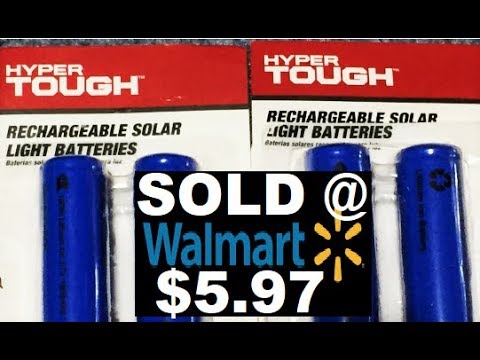 WALMART Sells Lithium Ion Batteries HYPER TOUGH Rechargeable Solar ...