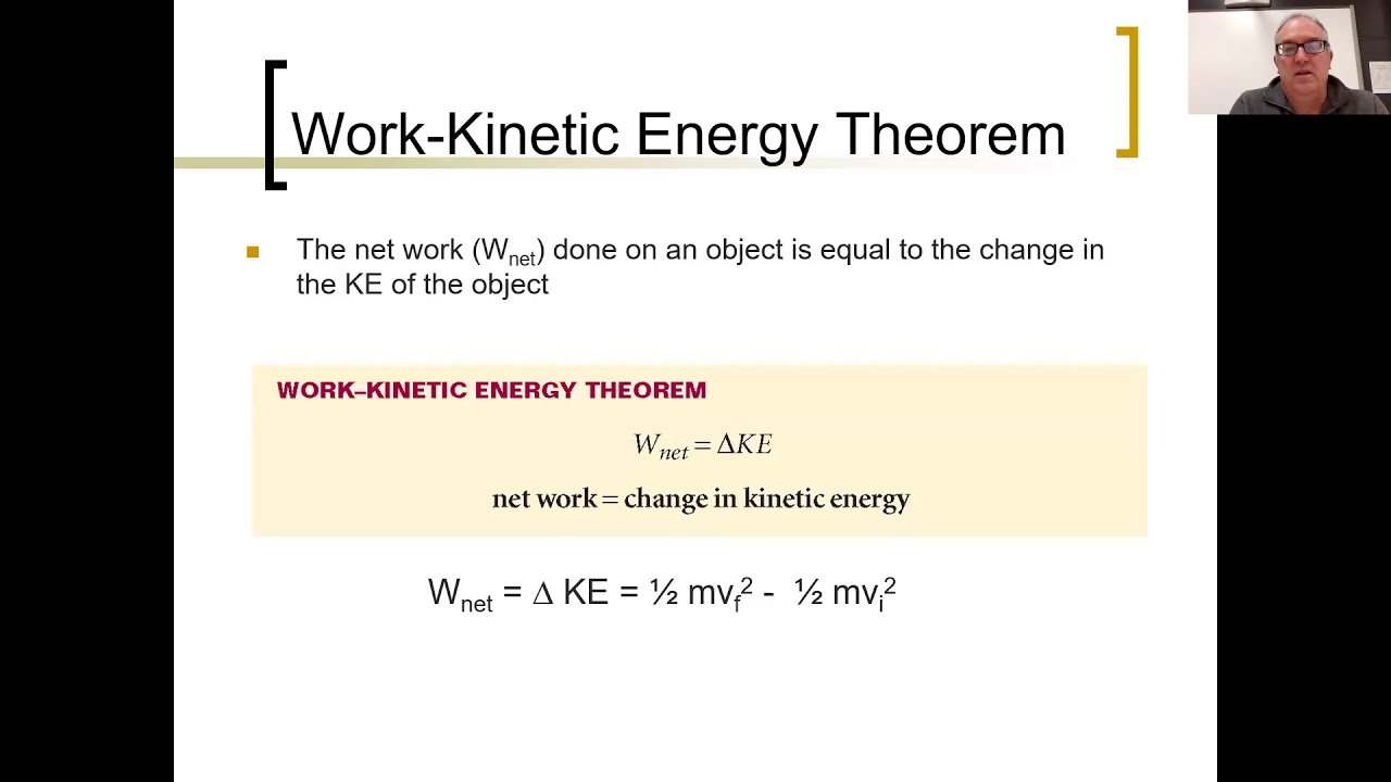physics ch 5 Energy Work KE theorem - YouTube