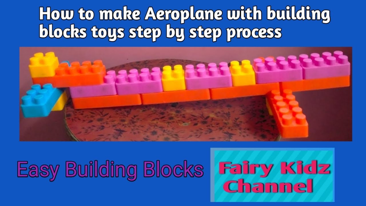 How to make Aeroplane with building blocks toys/Easy Building Blocks ...