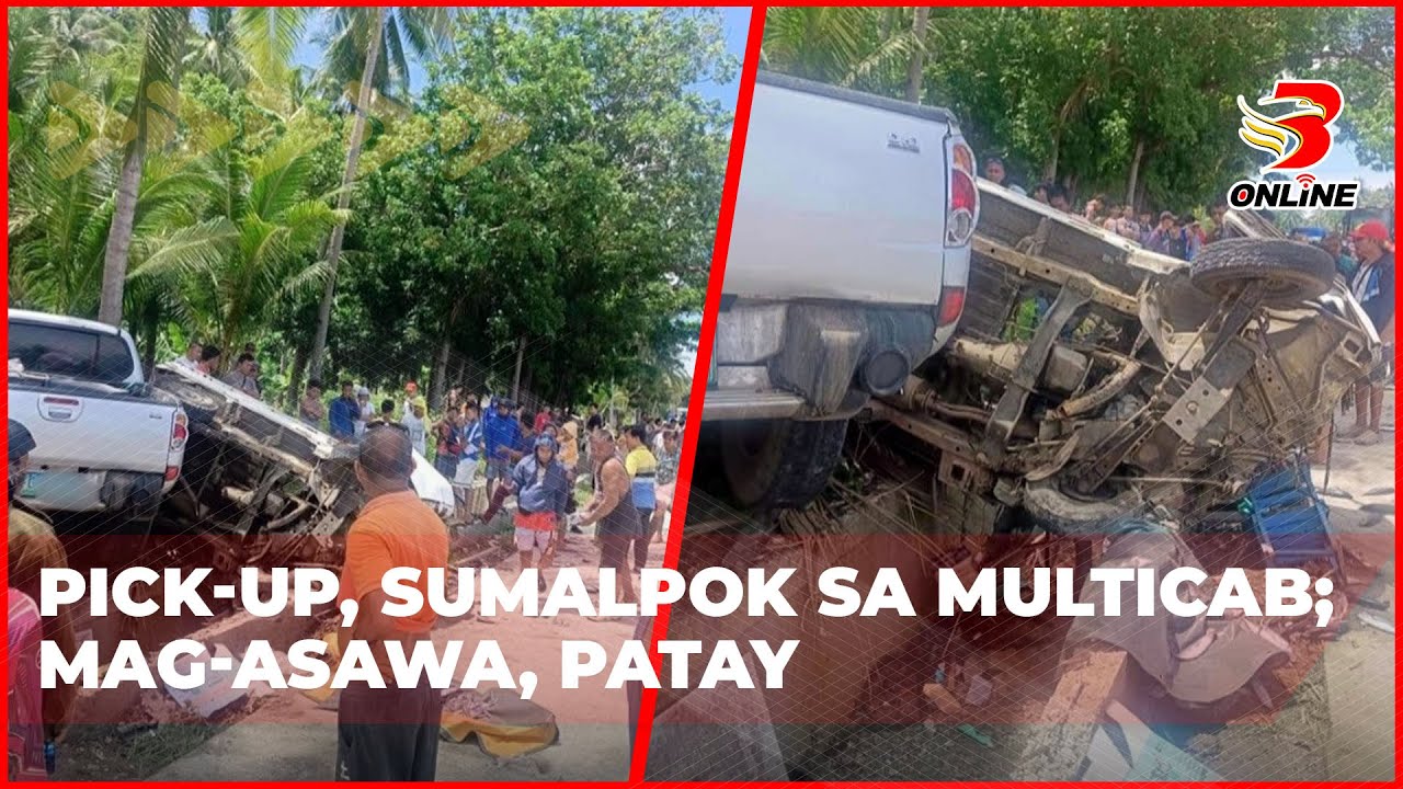 Pick up, sumalpok sa multicab; mag asawa, patay