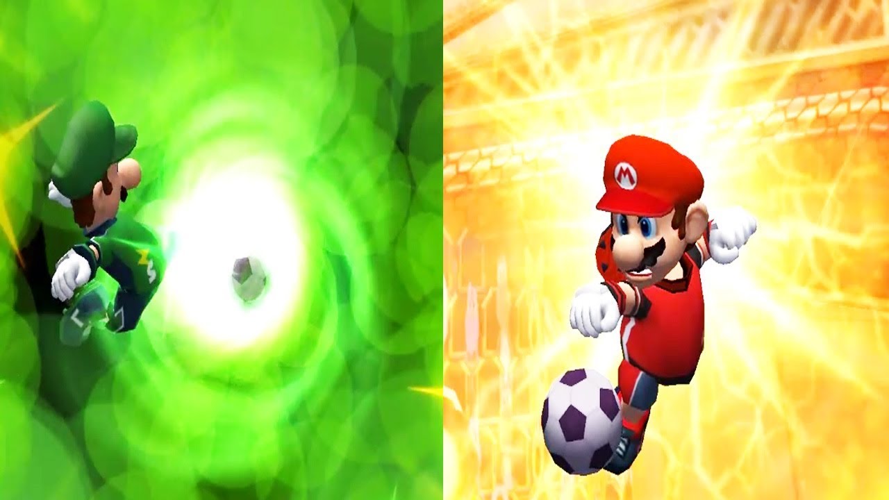 Super Mario Strikers Foot Ball Mario Luigi Yoshi DK GameCube Gameplay ...