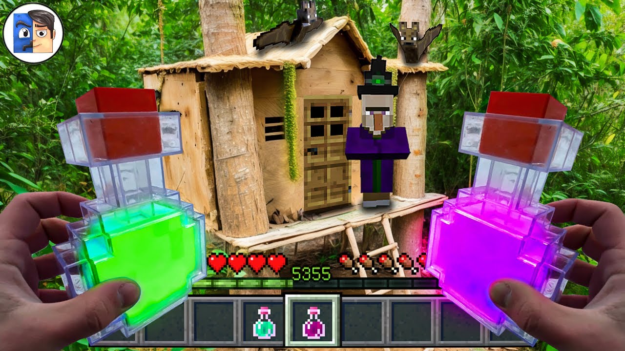 Minecraft in Real Life MOVIE REALISTIC WITCH HOUSE in Minecraft Real ...