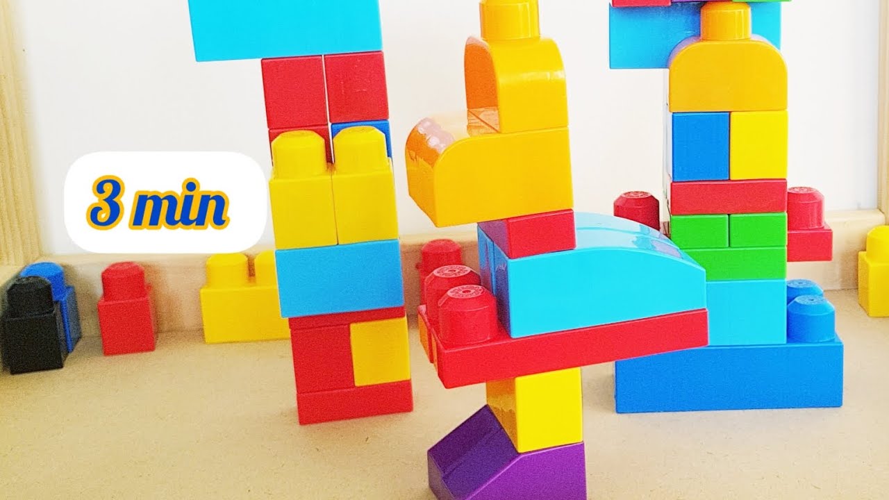 playing colored toy blocks and build toys for kids. - YouTube