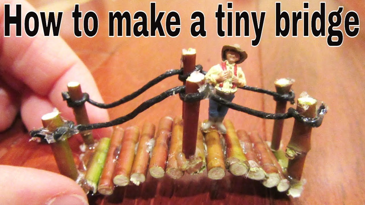 How to make a tiny bridge for moss terrarium - YouTube